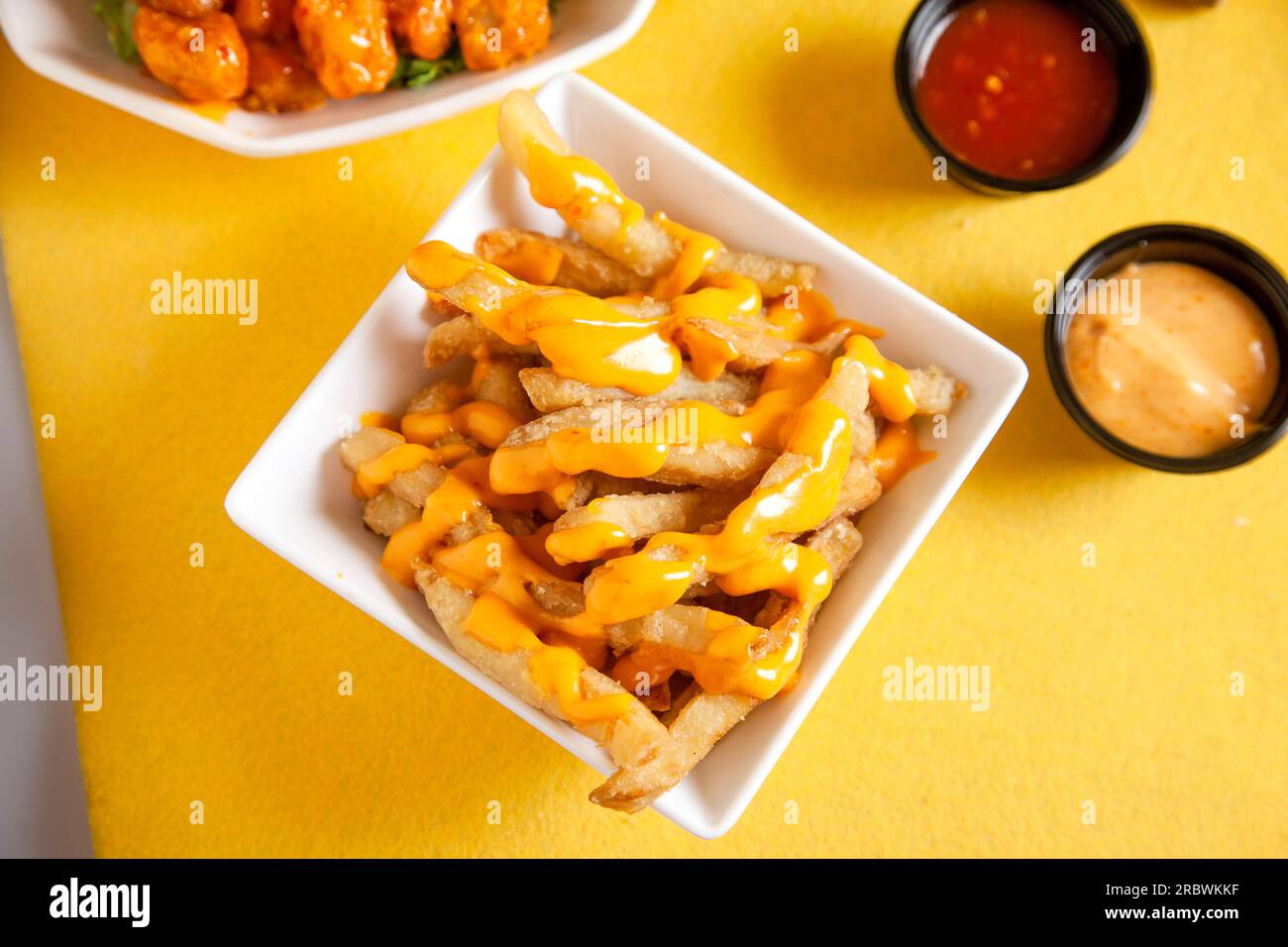 Poutine french fries potato chips topped with dynamite thousand island ...