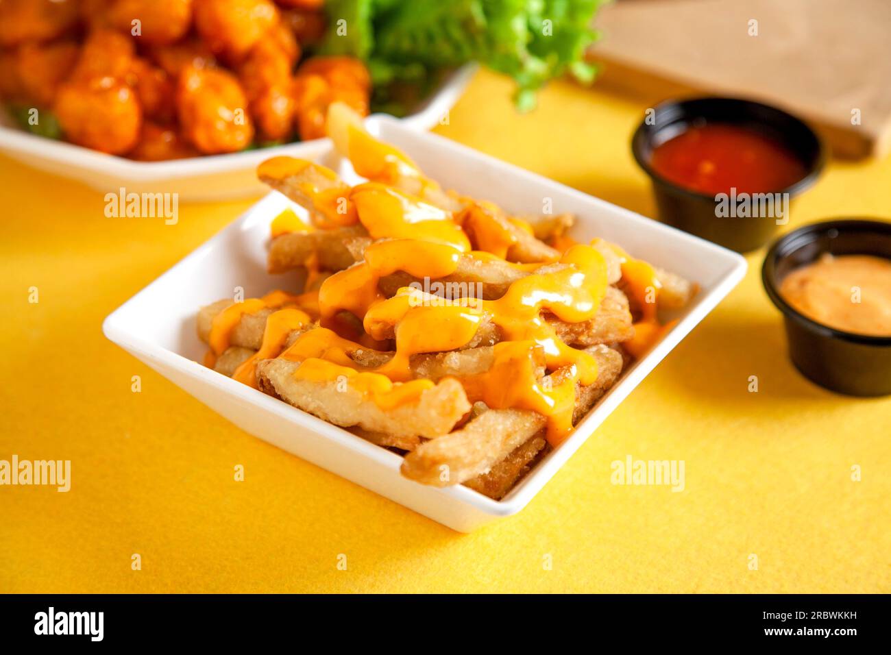 Poutine french fries potato chips topped with dynamite thousand island ...
