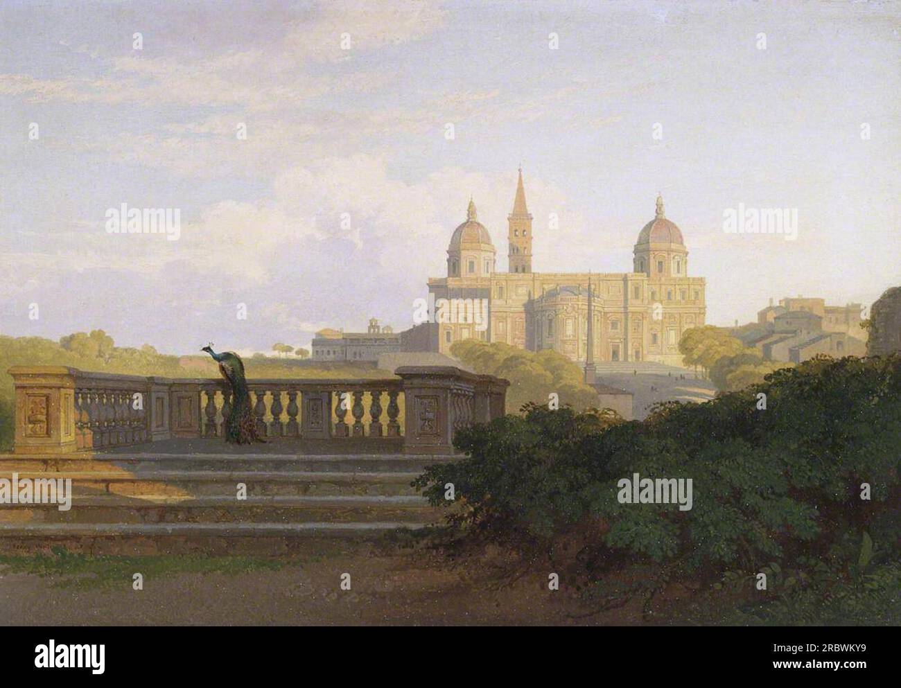 Santa Maria Maggiore seen from the Gardens 1827 by Penry Williams Stock ...