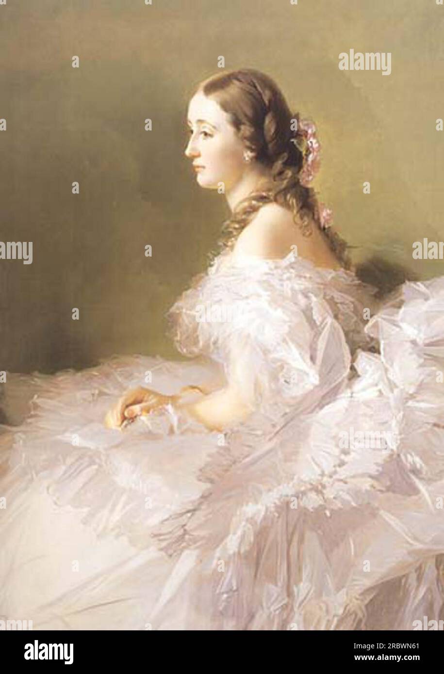 Portrait of Lydia Schbelsky Baroness Stael Holstein 1857 by Franz Xaver ...