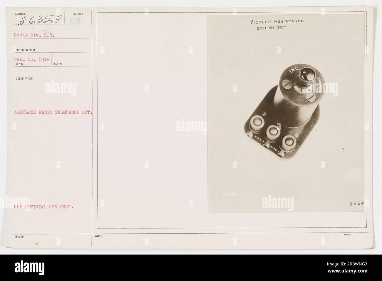 "Image shows an American military personnel operating a radio telephone ...