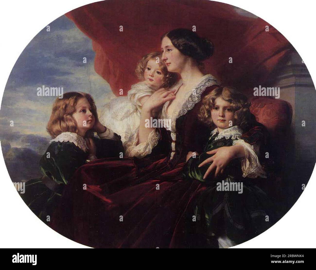 Elzbieta Branicka, Countess Krasinka and her Children 1853 by Franz ...