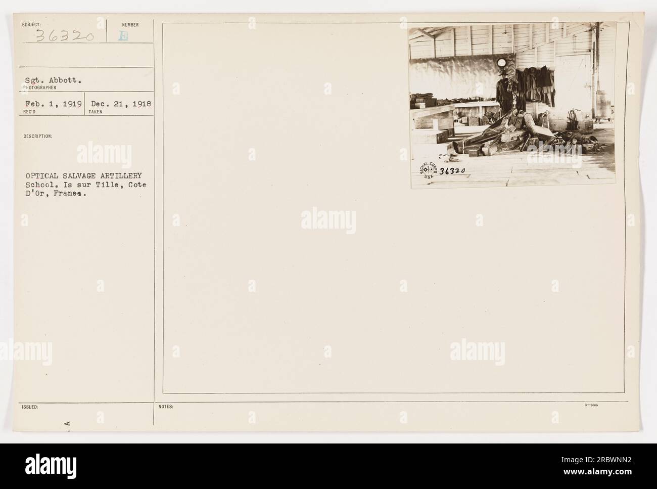 Soldiers practicing with optical salvage artillery at the Artillery ...
