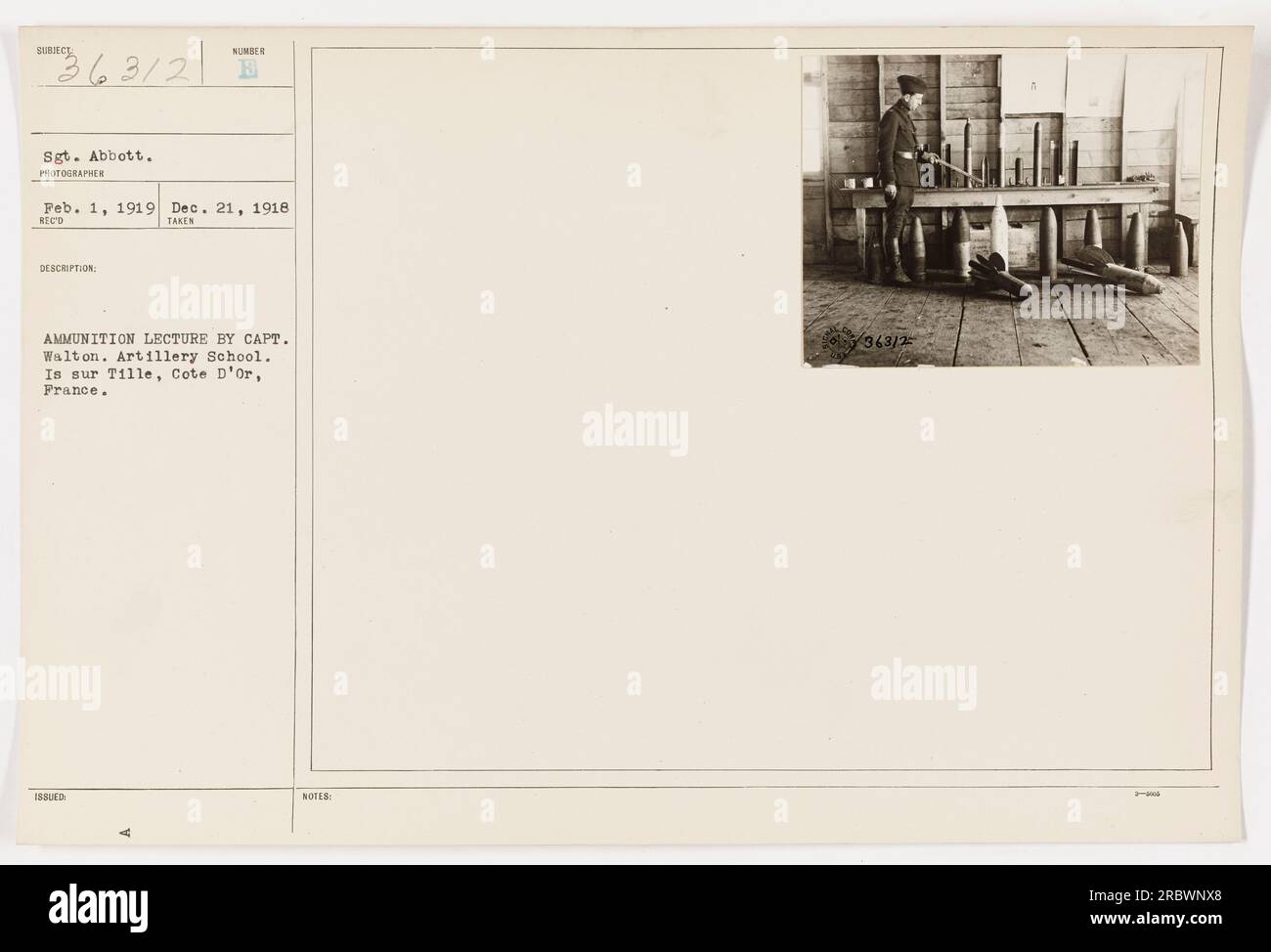 Soldiers attending an ammunition lecture given by Captain Walton at the ...