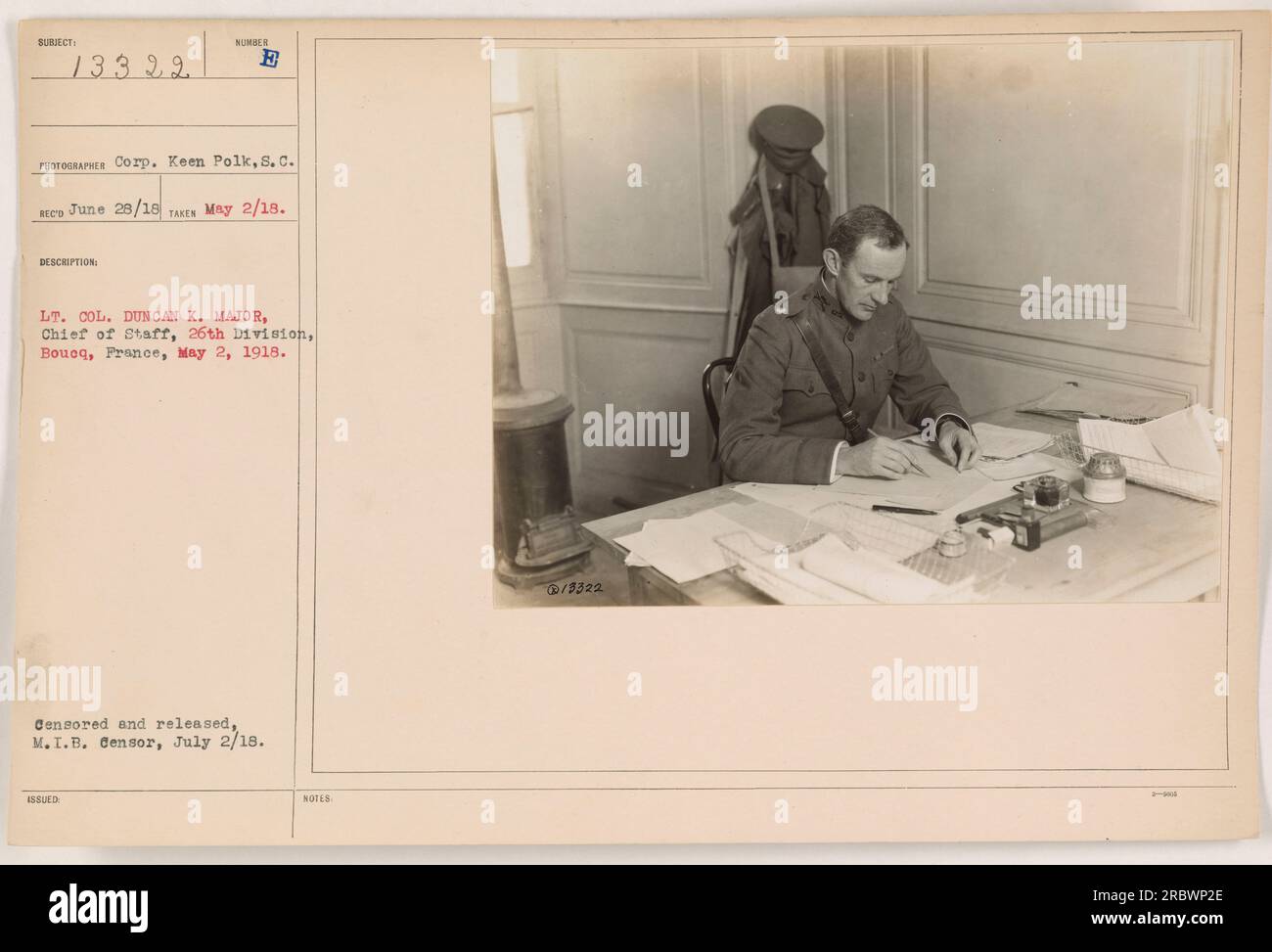 Lieutenant colonel duncan k major hi-res stock photography and images ...