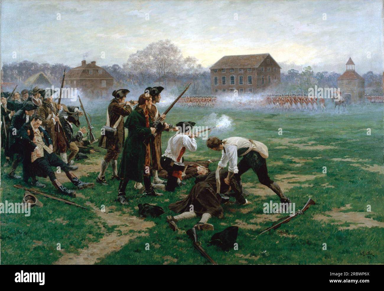 The Battle of Lexington, 19 April 1775 1910 by William Barnes Wollen ...