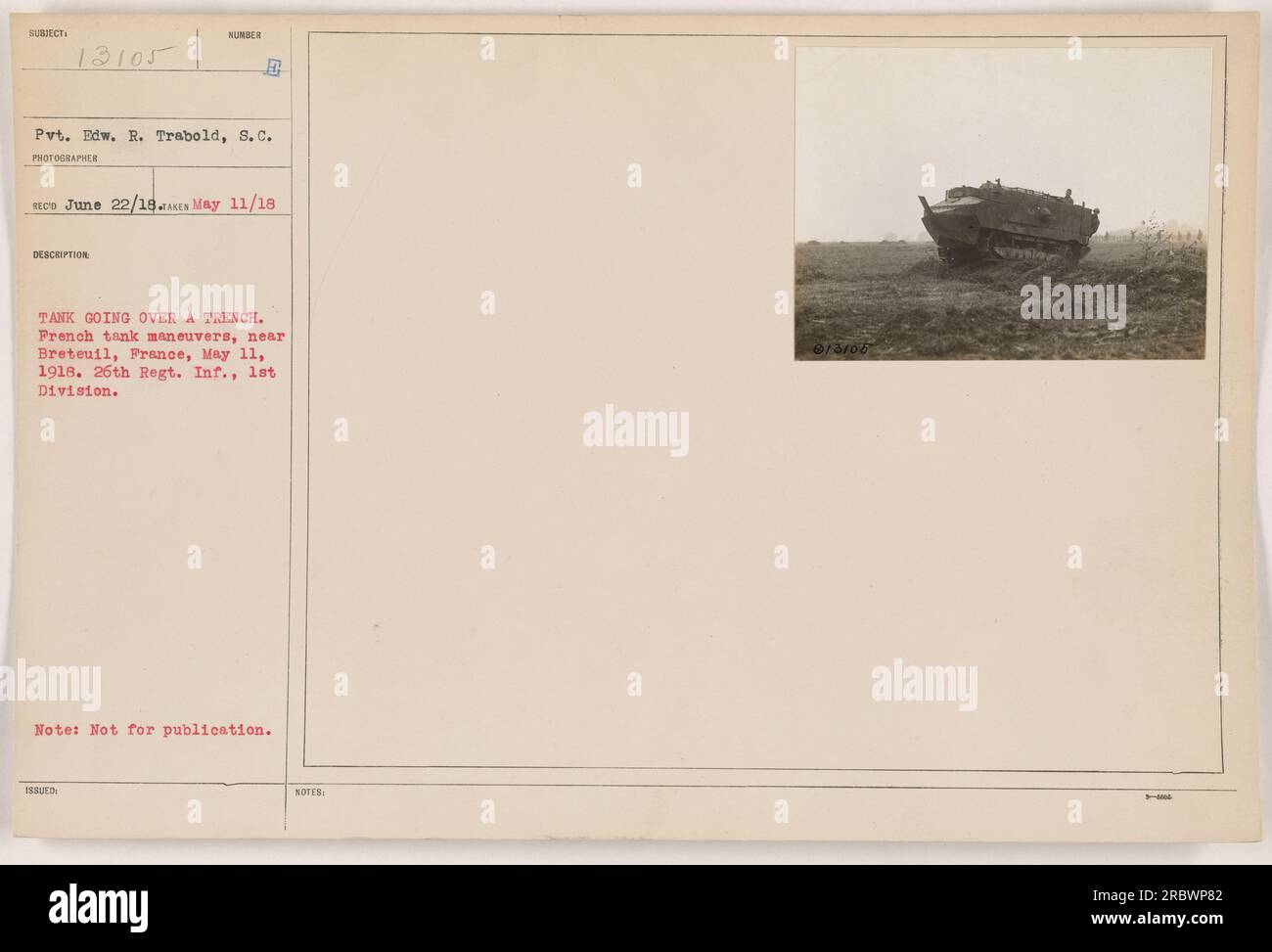 Tank going over a trench hi-res stock photography and images - Alamy