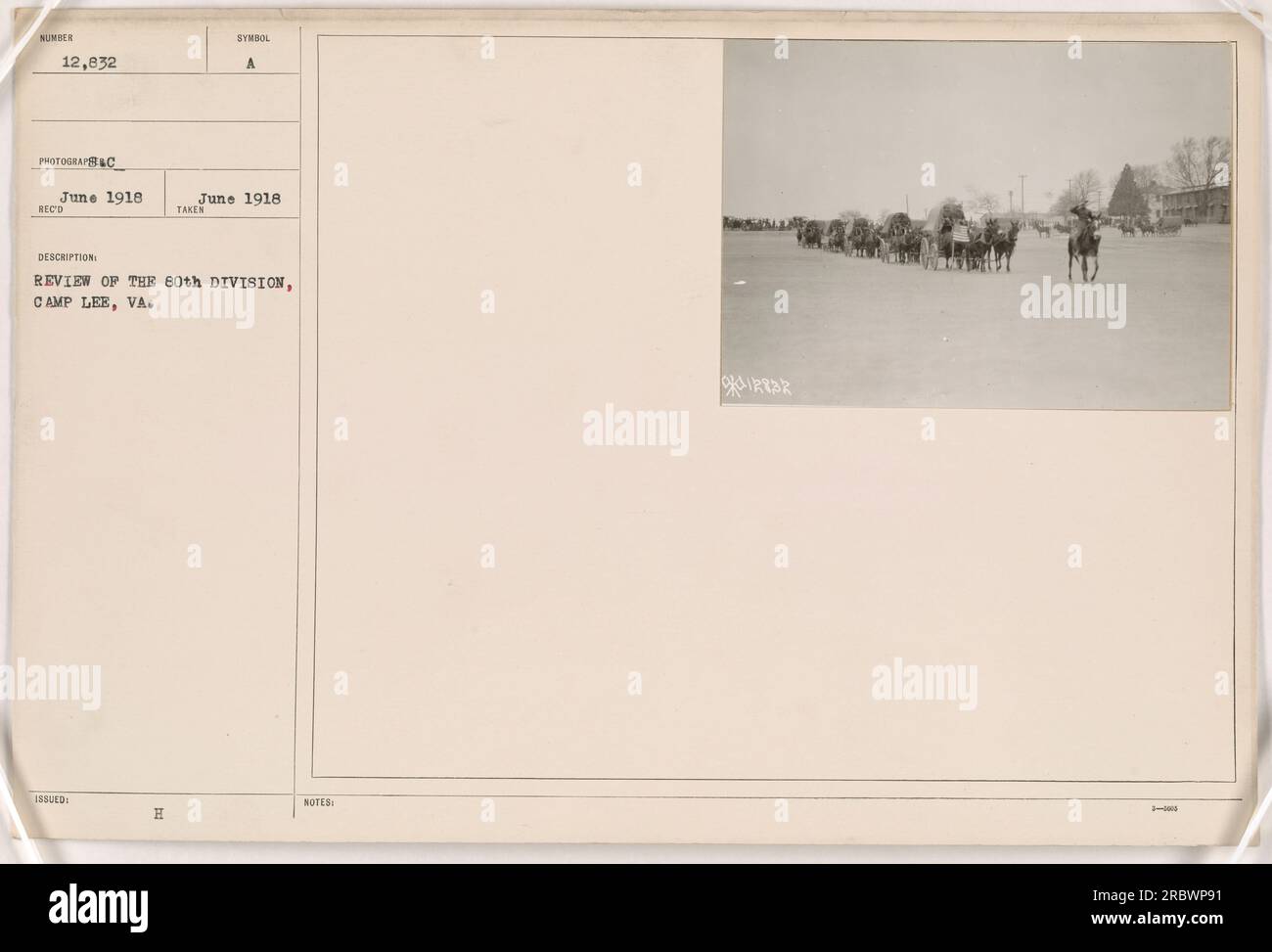 A review of the 80th Division at Camp Lee, Virginia, took place in June ...