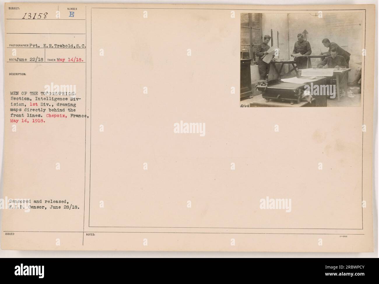 group of men from the Topographical Section of the Intelligence ...