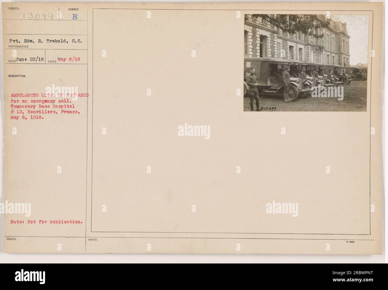 Pvt. Edw. R. Trabold, a soldier from the Signal Corps, captured a ...