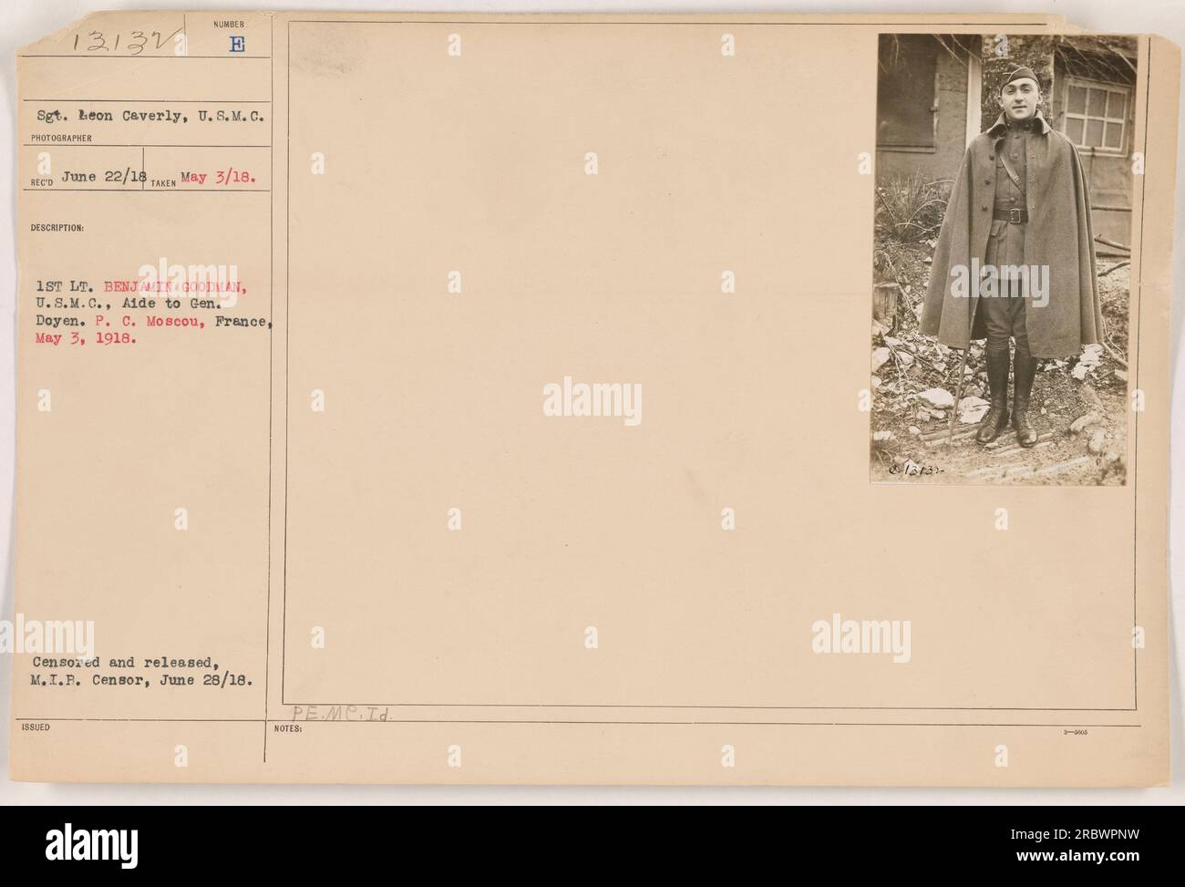 Lt benjamin goodman hi-res stock photography and images - Alamy