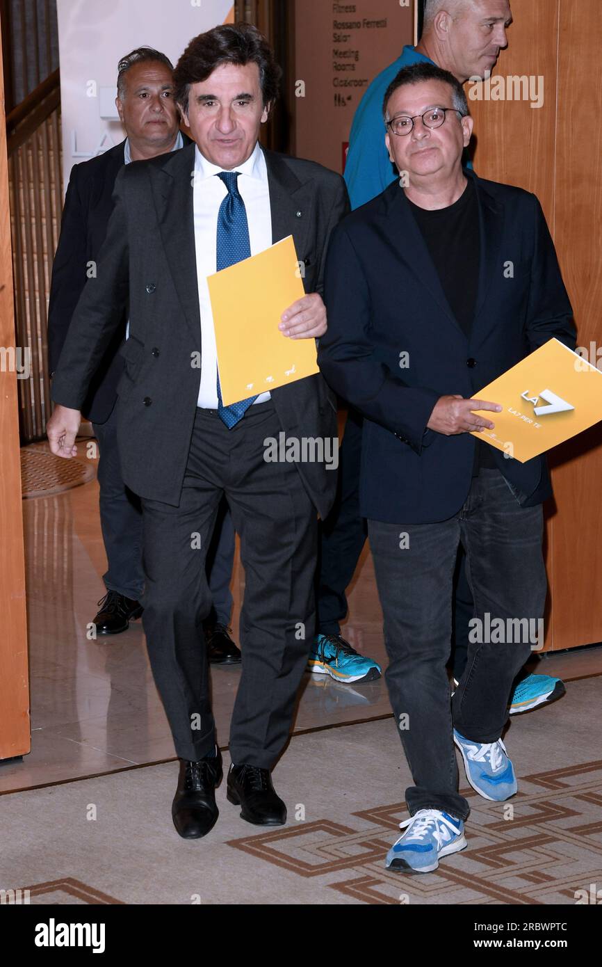 Milan, Italy. 11th July, 2023. Milan, Presentation of the LA7 schedules ...