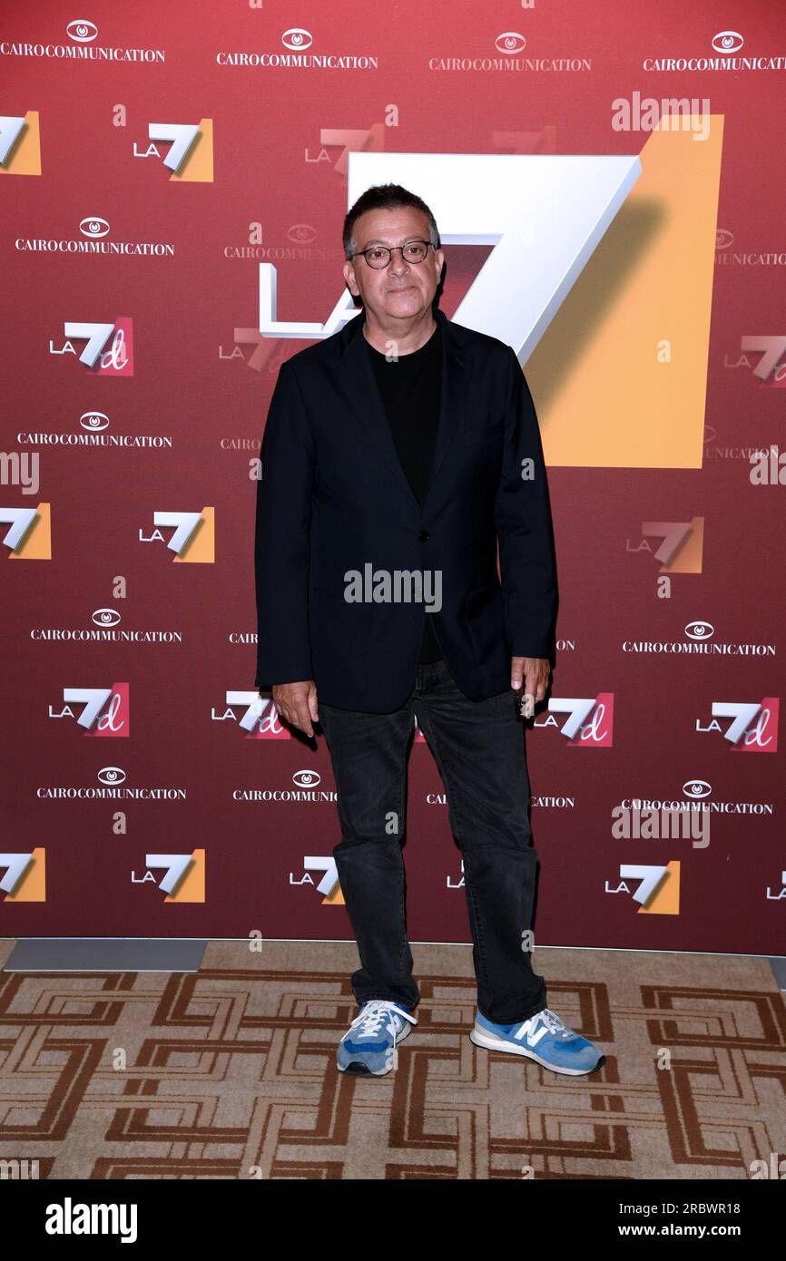 Milan, Italy. 11th July, 2023. Milan, Presentation of the LA7 schedules ...