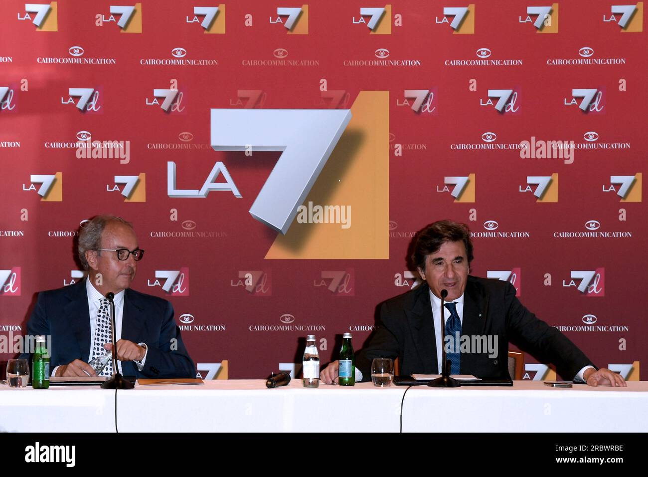 Milan, Presentation of the LA7 schedules/network - 2023/2024. - Urban Cairo, Luca Barabino Stock ...