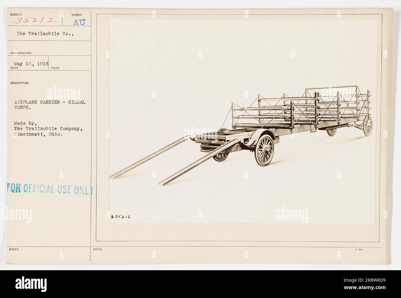 An image of an airplane carrier built by The Trailmobile Company in ...