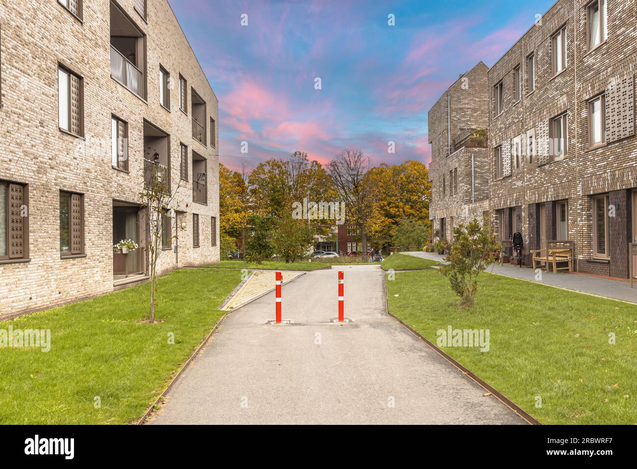 Modern living community in the dutch city of Groningen. Contemporary ...