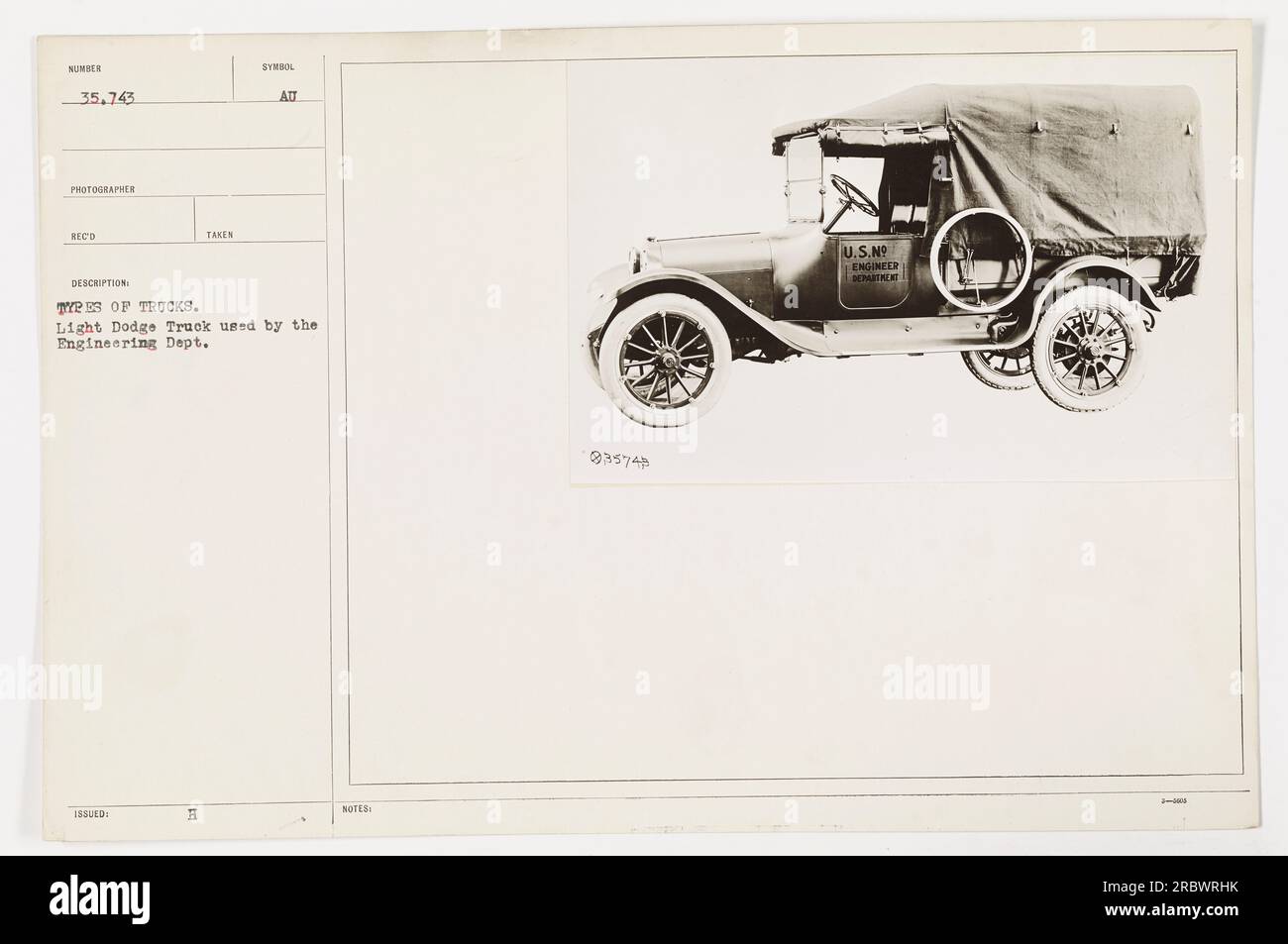 A light Dodge truck used by the Engineering Department is pictured in ...