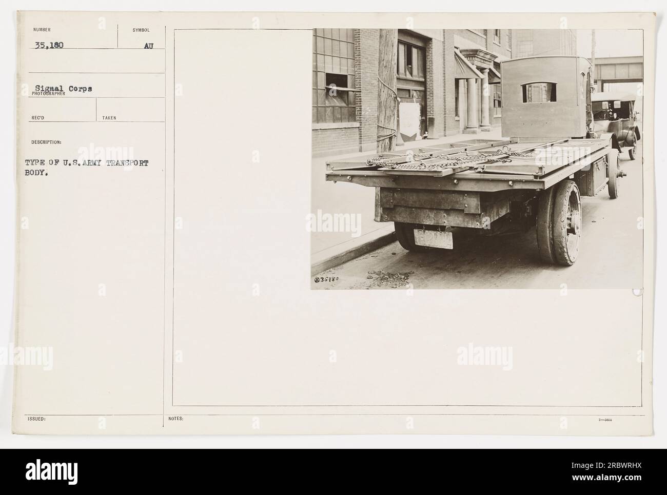 This photograph is labeled as NUMBER 35,180 Signal Corps PHOTOTRAPPER ...