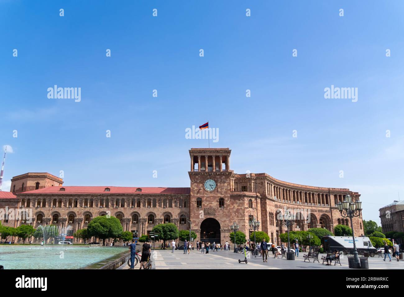 Yerevan, Armenia - May 27 2023: Republic Square in Yerevan on a sunny ...