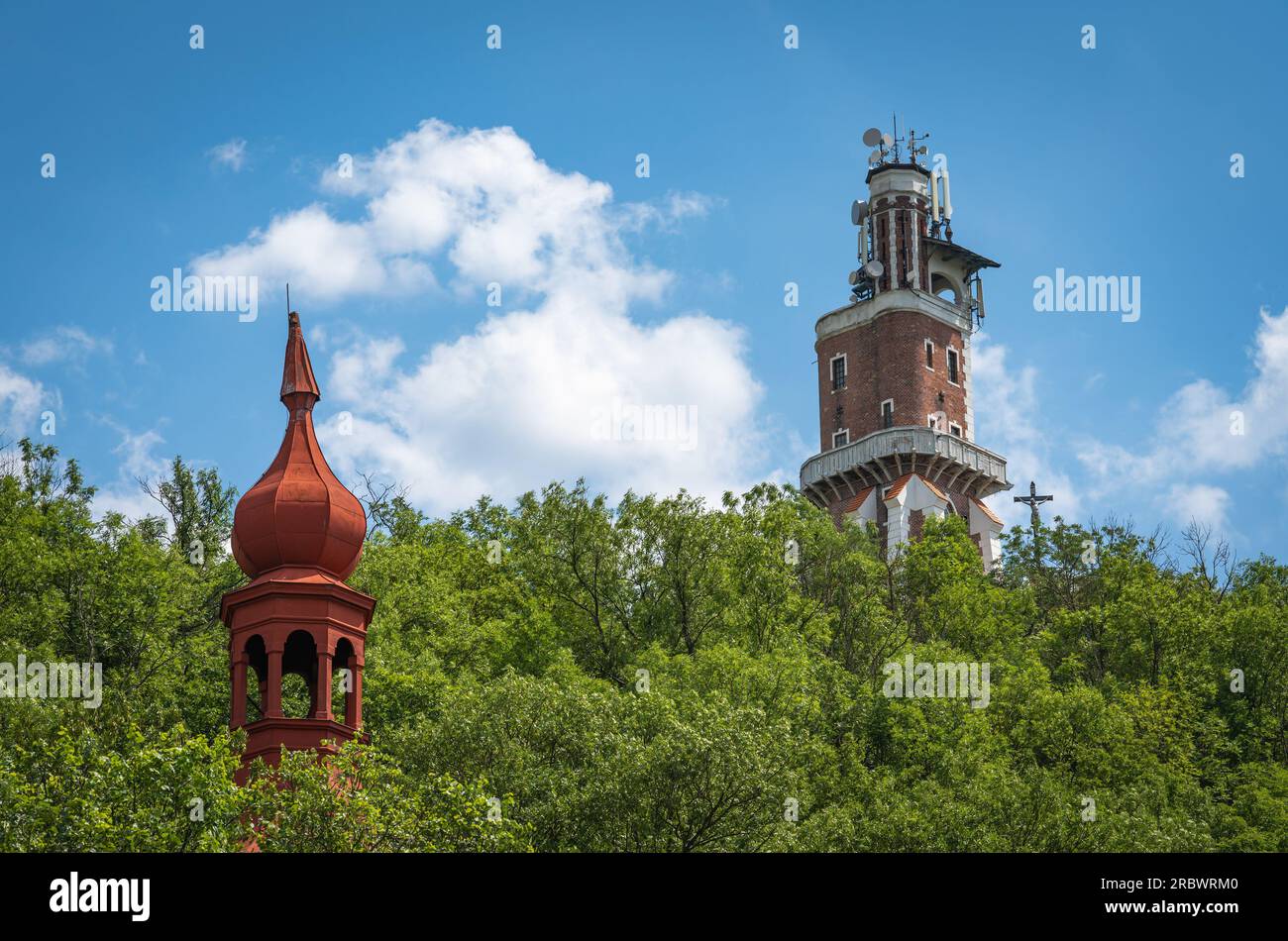 Schiller's Lookout Tower, cultural monument in the town of Kryry, Czech ...