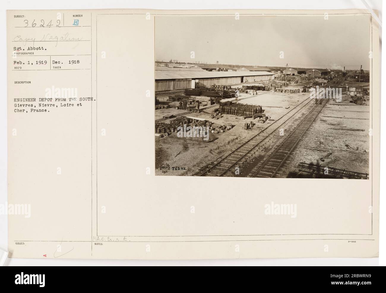 members of the 111th Engineer Depot posing for a photo at Gievres ...