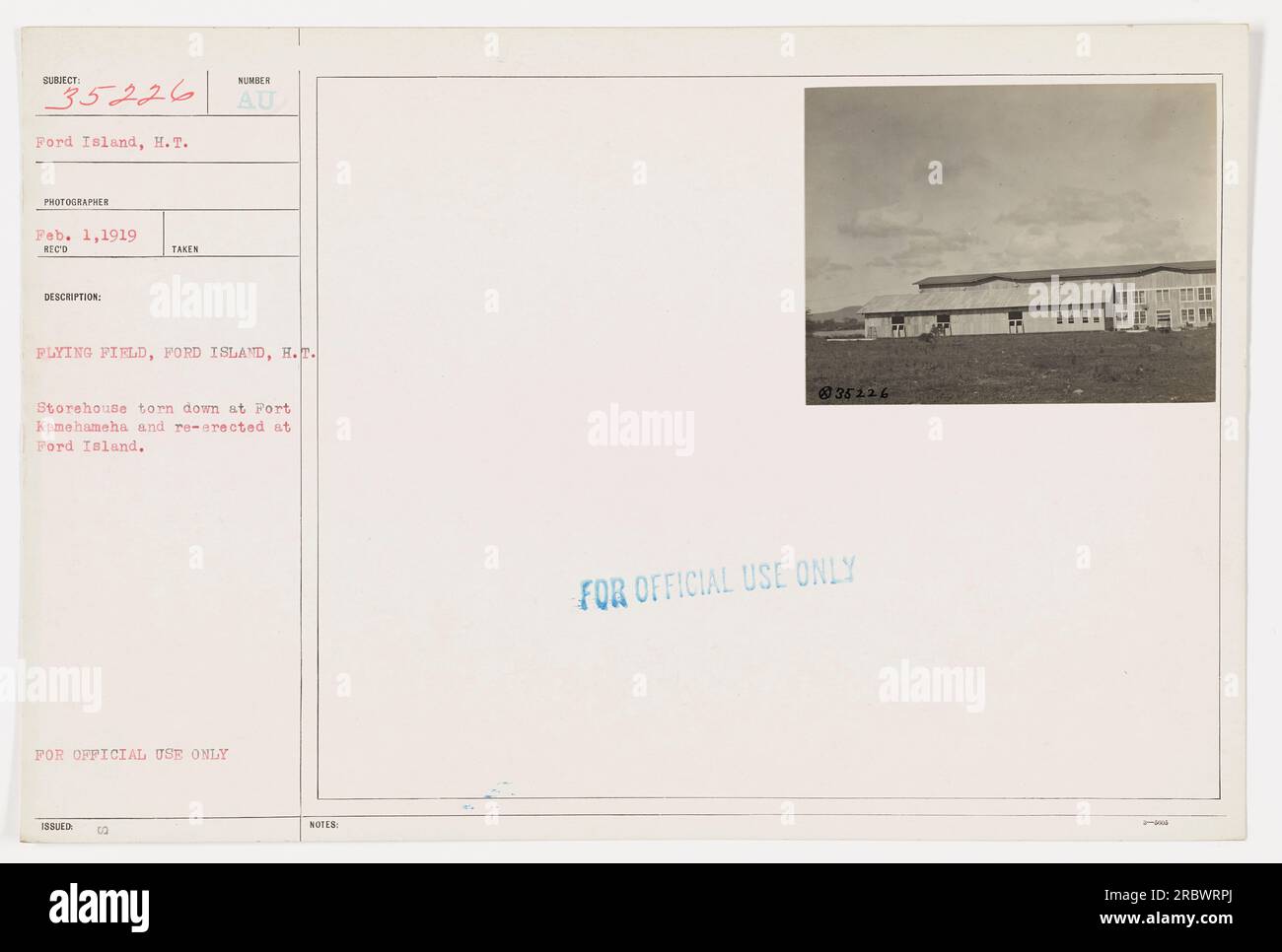 An aerial view of an American military base on Ford Island in Hawaii ...