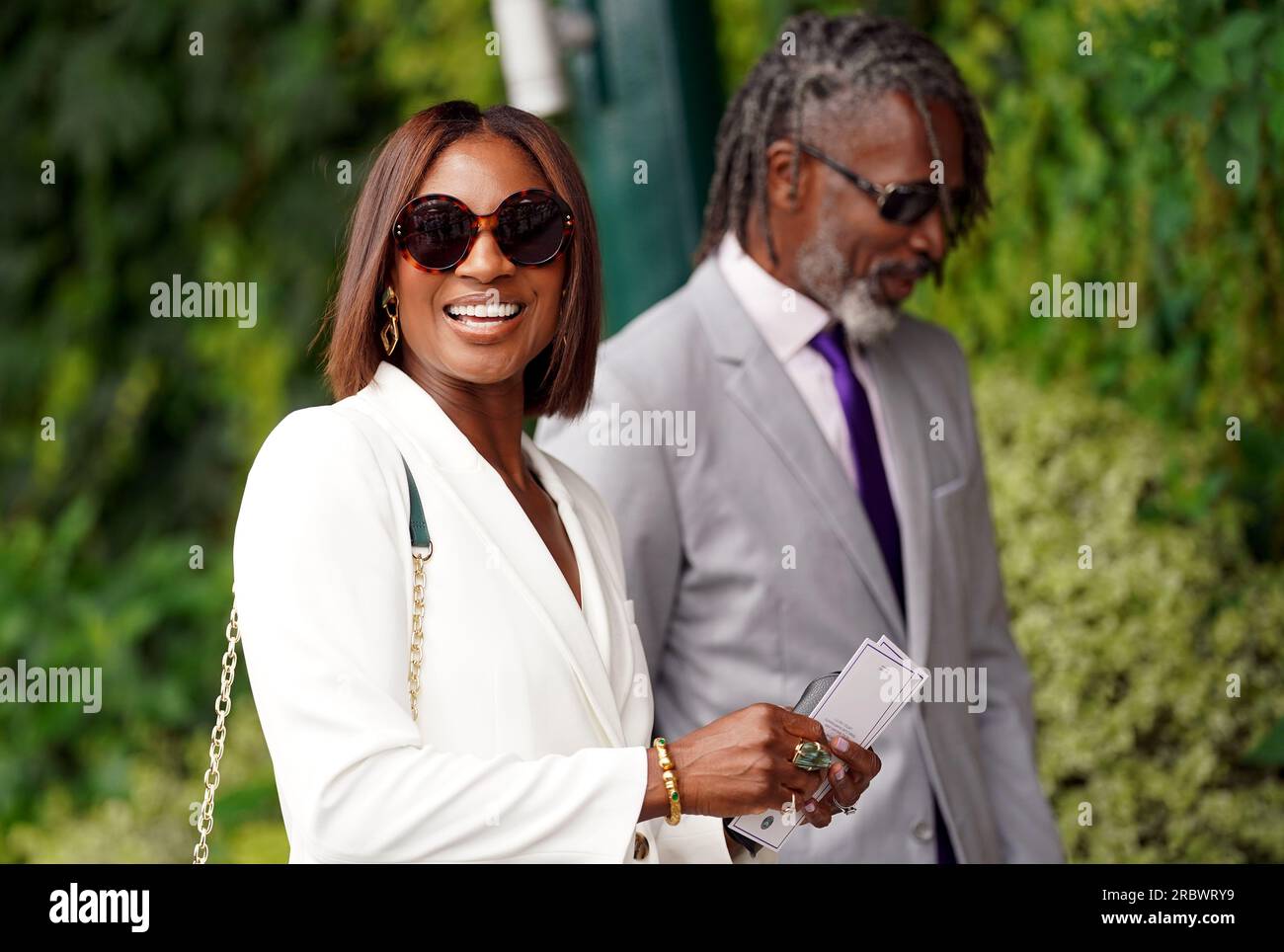 Sports presenter and former athlete, Denise Lewis arriving on day nine ...