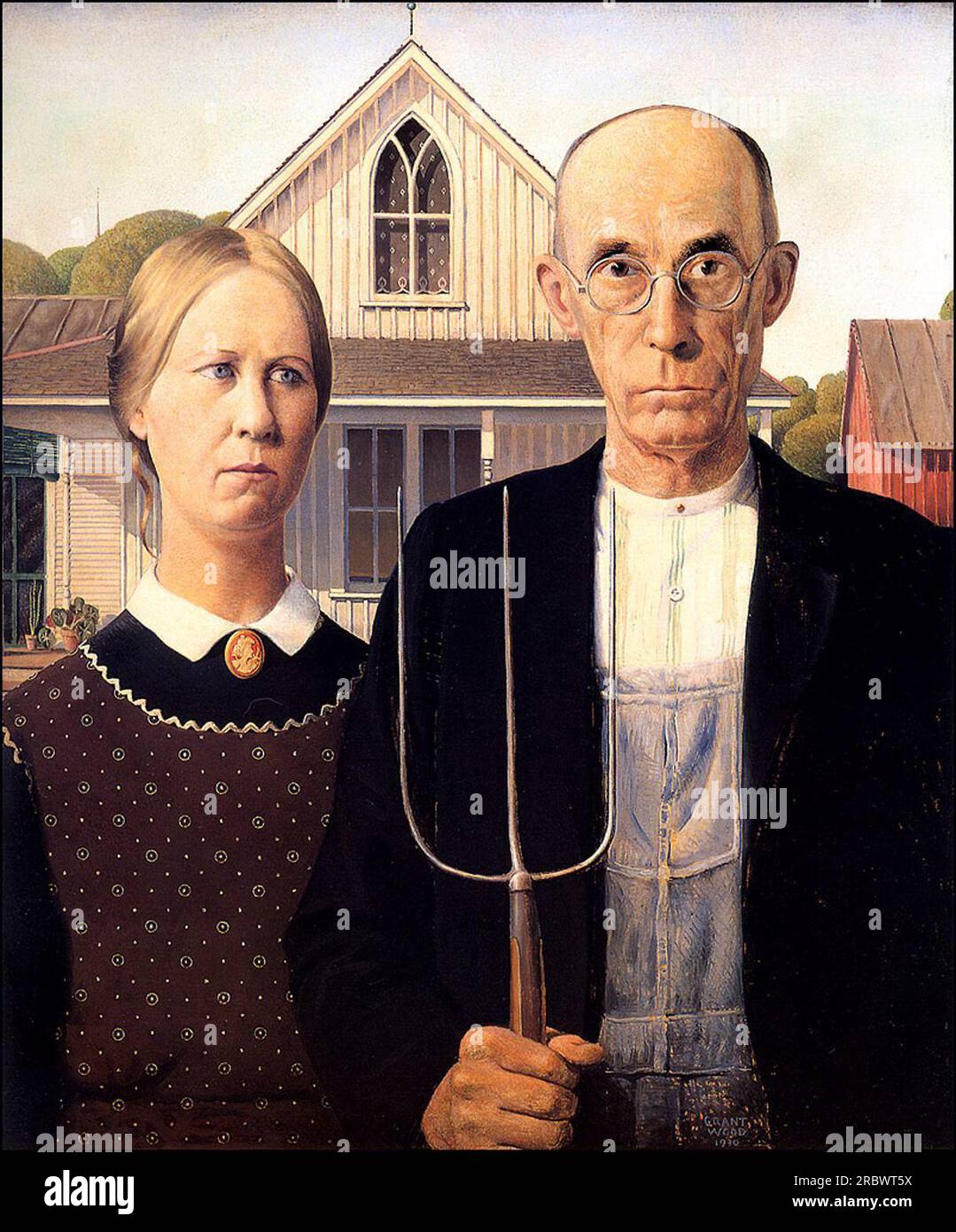 American Gothic 1930 by Grant Wood Stock Photo - Alamy