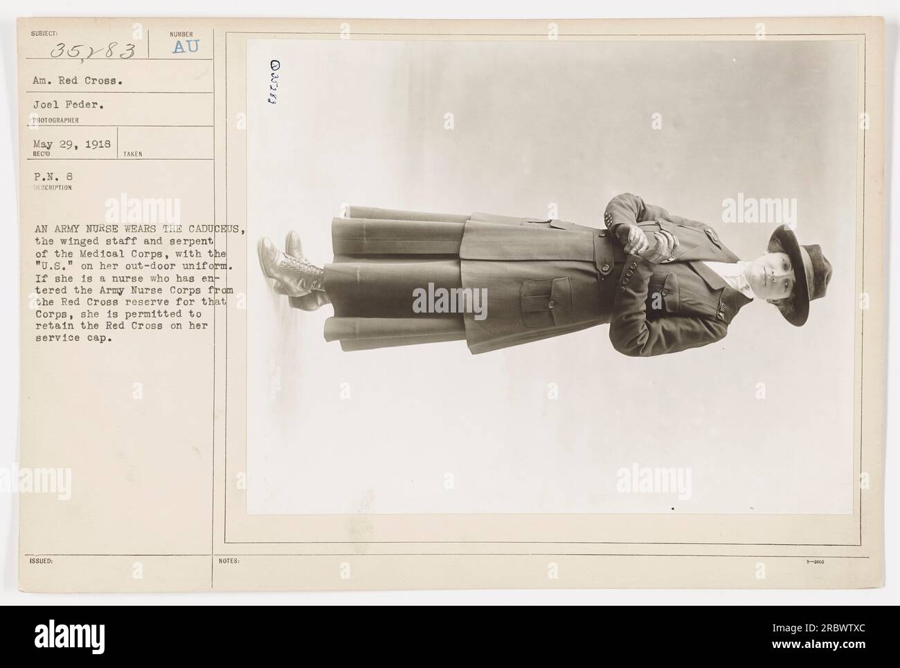 Army Nurse Corps member wearing the Caduceus insignia on her uniform ...