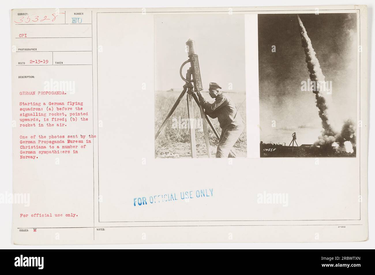 German flying squadron starting preparations for takeoff. Image ...