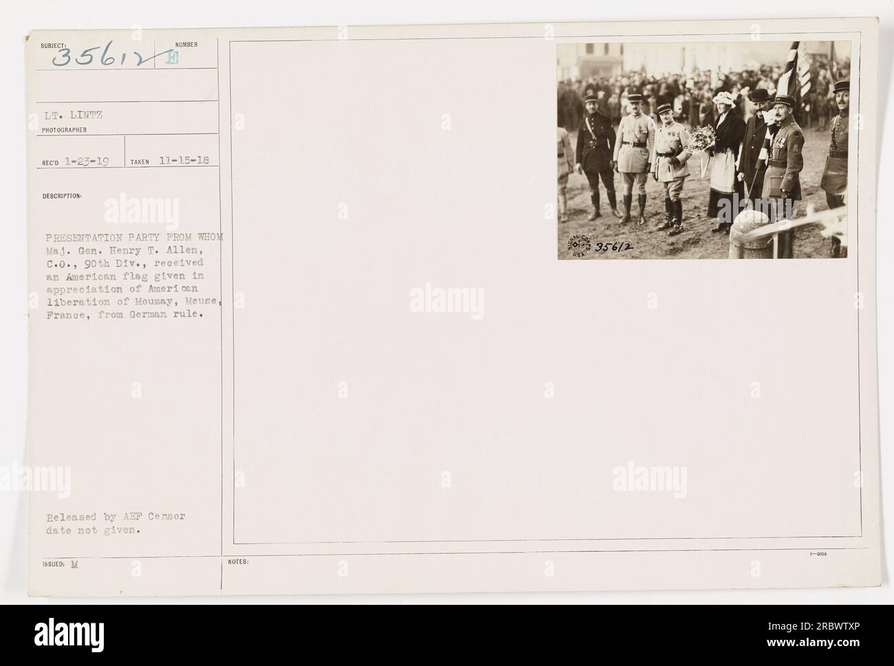 Maj gen henry t allen hi-res stock photography and images - Alamy