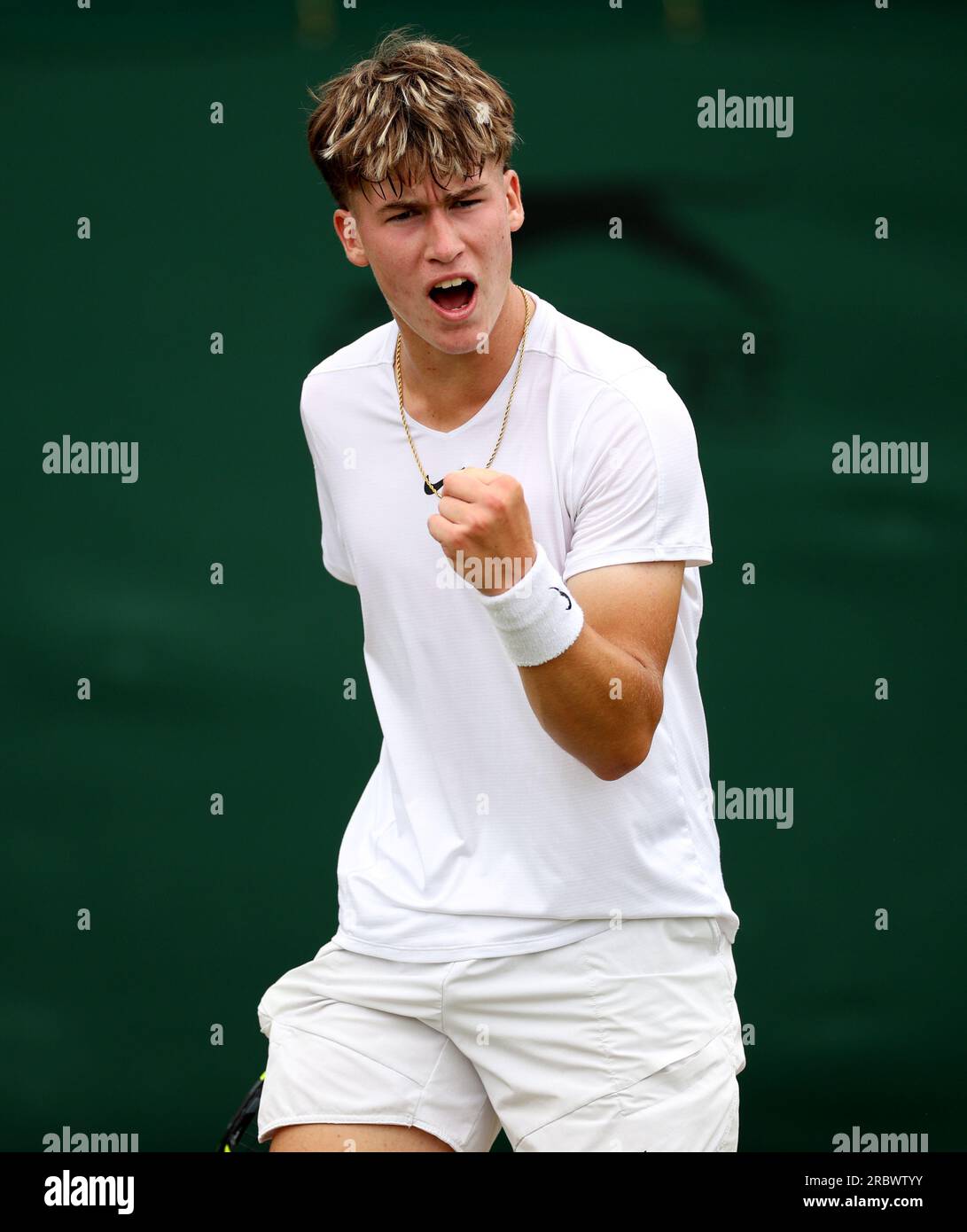 Viktor Frydrych reacts in his match against Darwin Blanch (not pictured ...