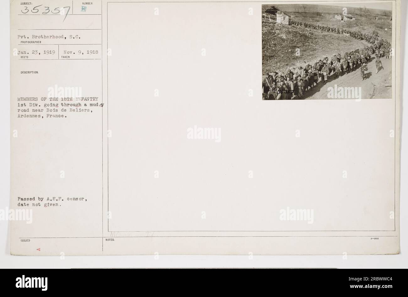 Members of the 18th Infantry 1st Div. are pictured riding through a ...