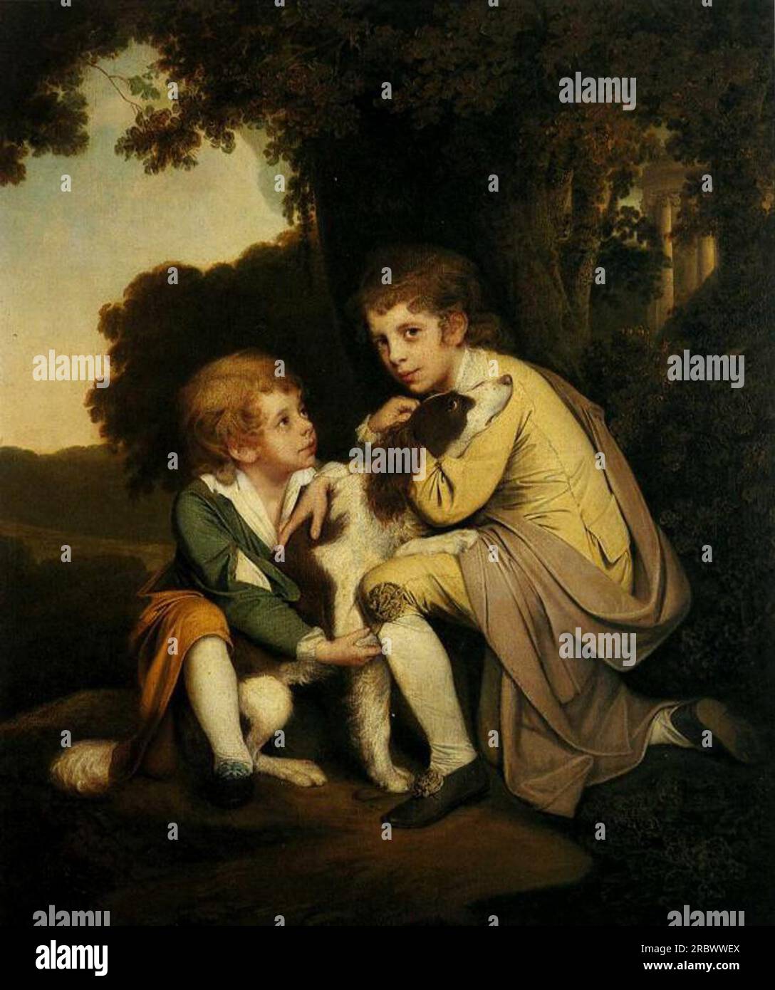 Thomas and Joseph Pickford as Children 1779 by Joseph Wright Stock ...