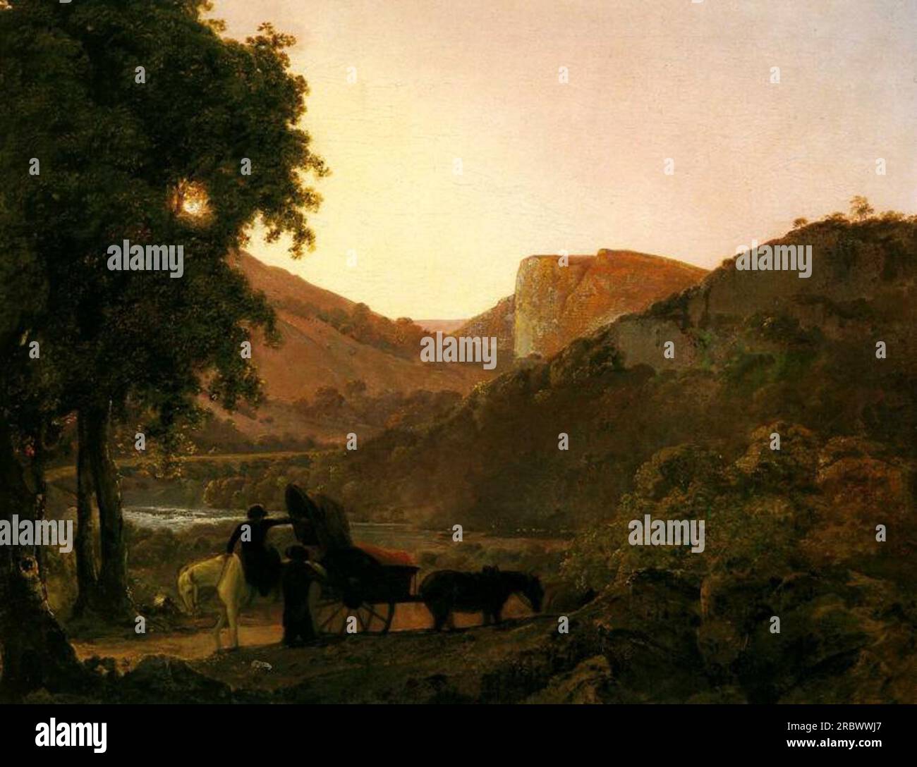 Landscape with Figures and a Tilted Cart, Matlock Hogh Tor in the ...