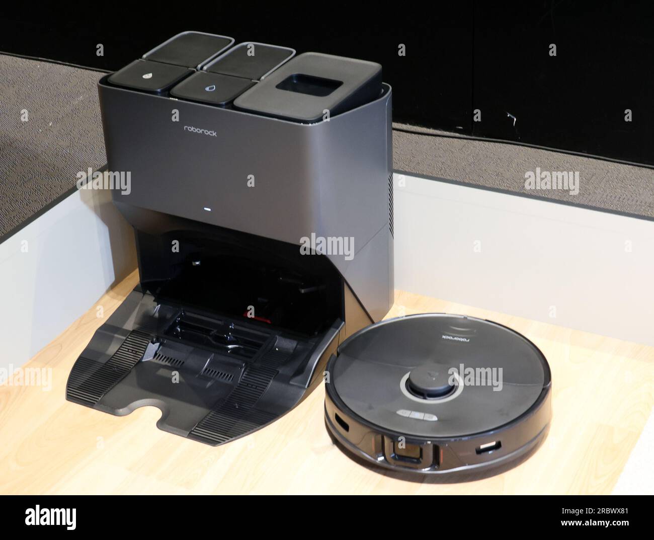 Tokyo, Japan. 11th July, 2023. A robot cleaner "Roborock S8 Pro Ultra" and docking station are ...