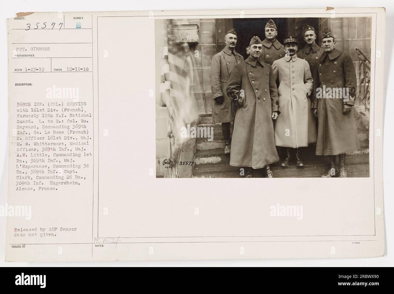 Members of the 369th Infantry, also known as the "Harlem Hellfighters ...
