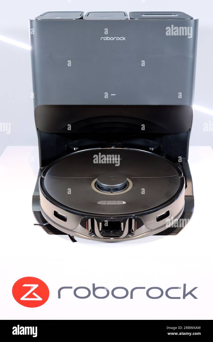 Tokyo, Japan. 11th July, 2023. A robot cleaner "Roborock S8 Pro Ultra" and whose docking station ...