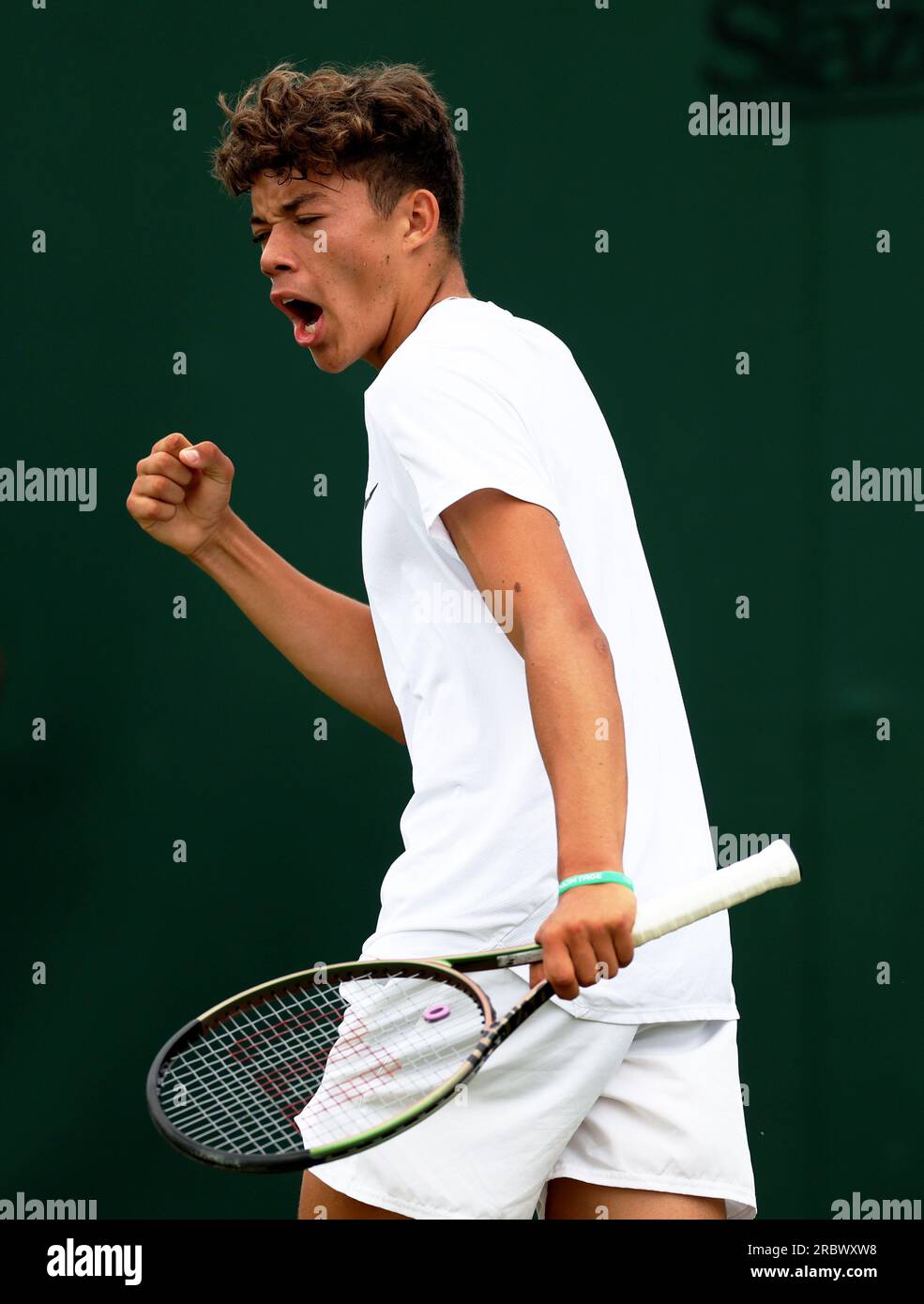 Darwin Blanch reacts in his match against Viktor Frydrych (not pictured ...