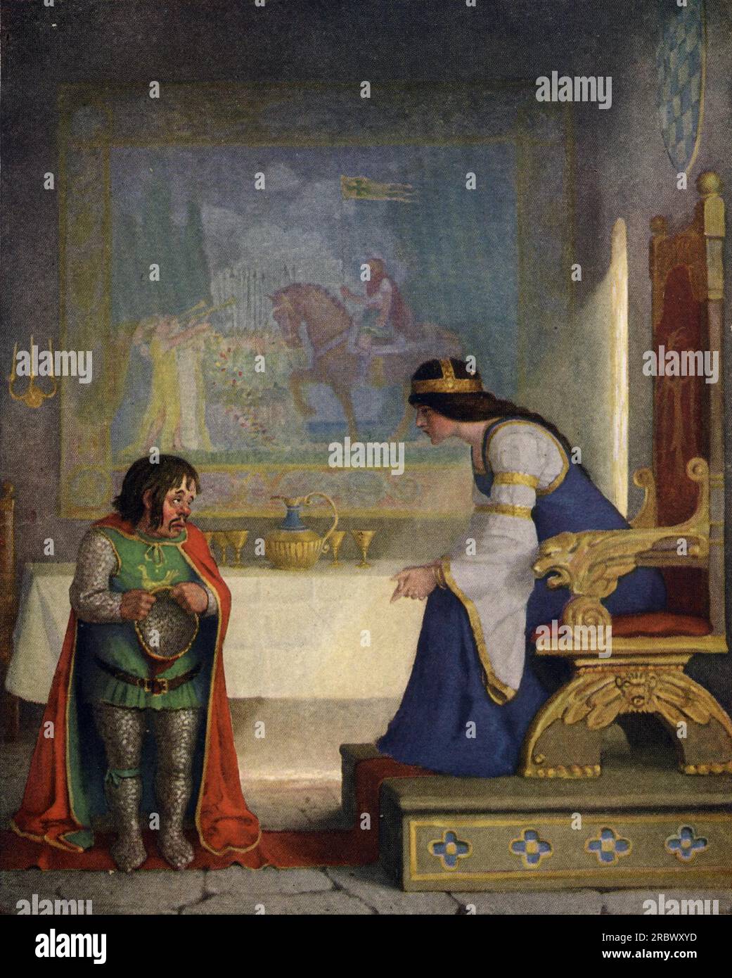 The lady Lyoness had the dwarf in examination 1922 by N.C. Wyeth Stock ...