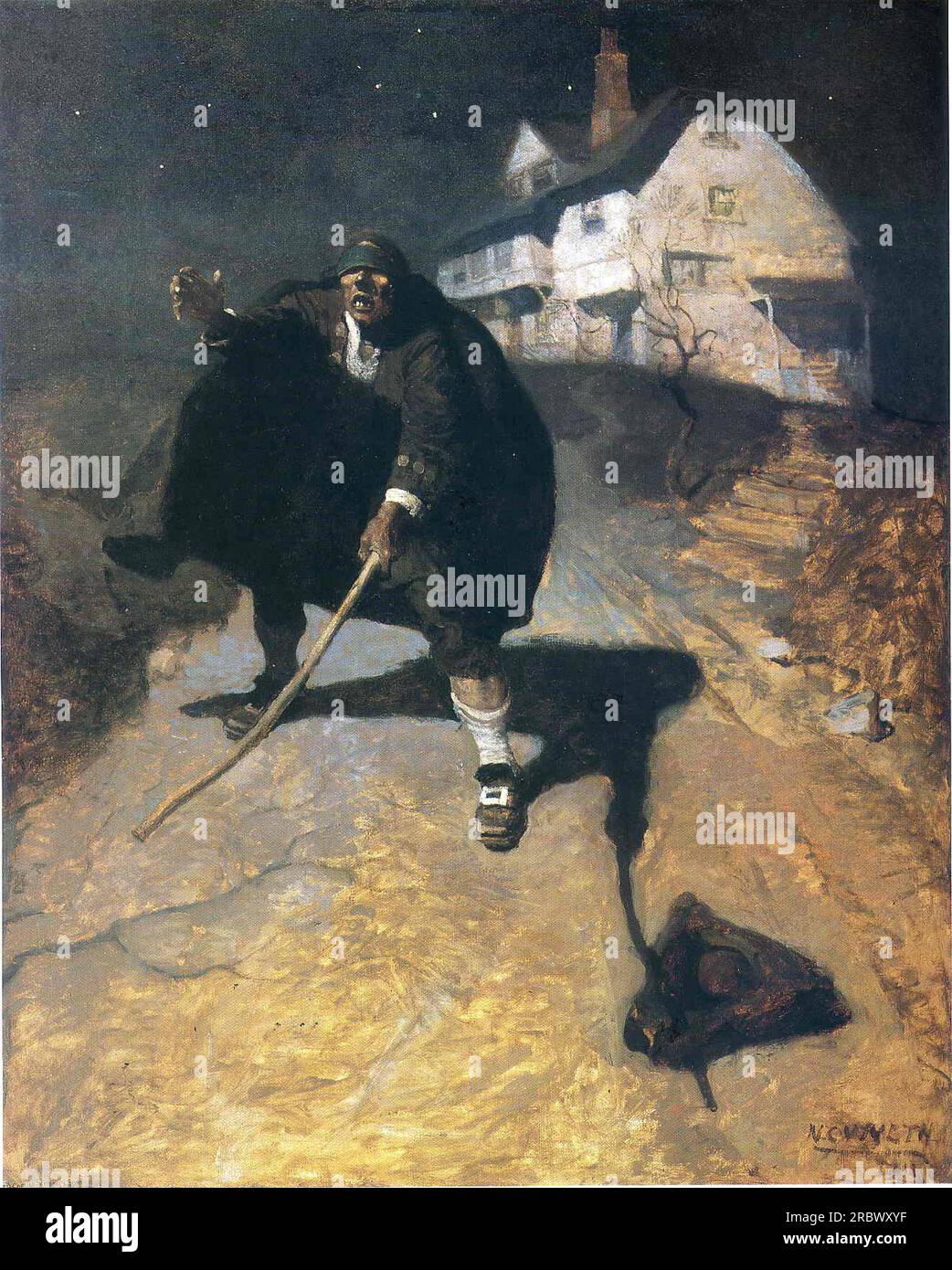 Blind Pew by N.C. Wyeth Stock Photo - Alamy