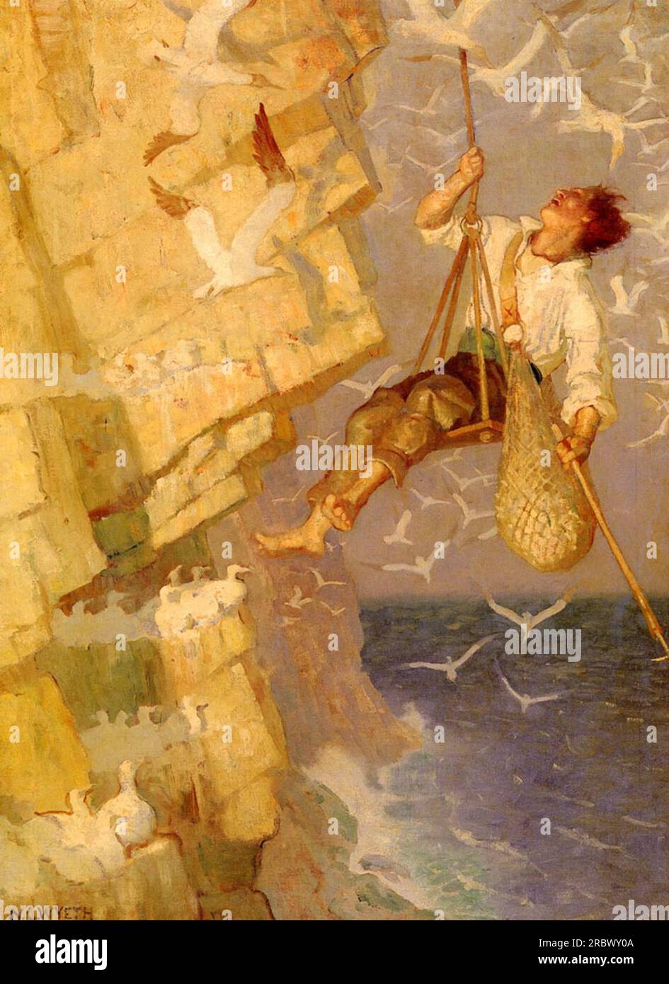 Tam On The Craig Face by N.C. Wyeth Stock Photo - Alamy
