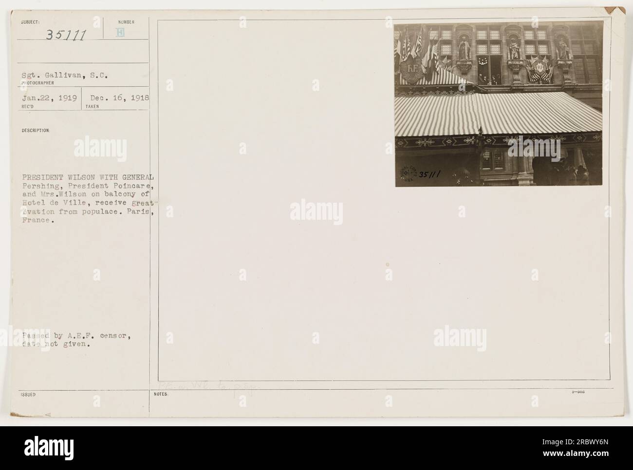 President Wilson, General Pershing, President Poincare, and Mrs. Wilson ...
