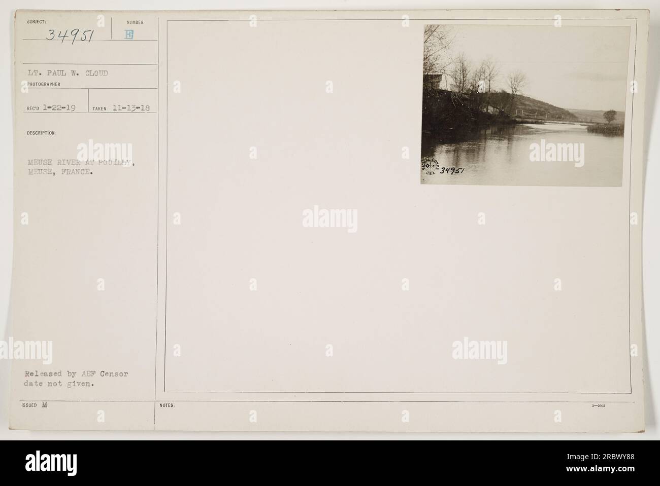 Soldiers crossing the Meuse River at Pouilly, Meuse, France during ...