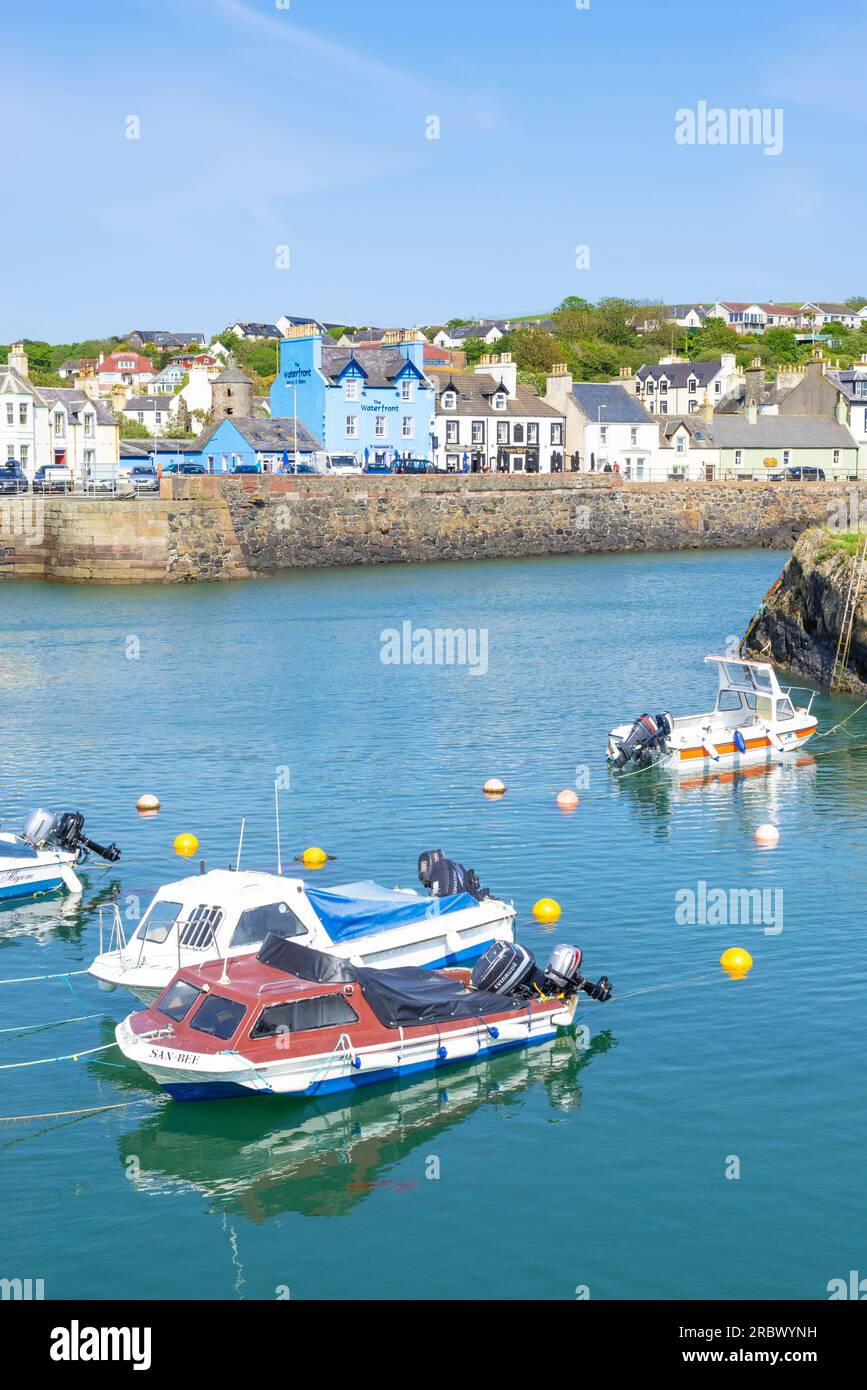 Portpatrick harbour with fishing boats and yachts Portpatrick village ...