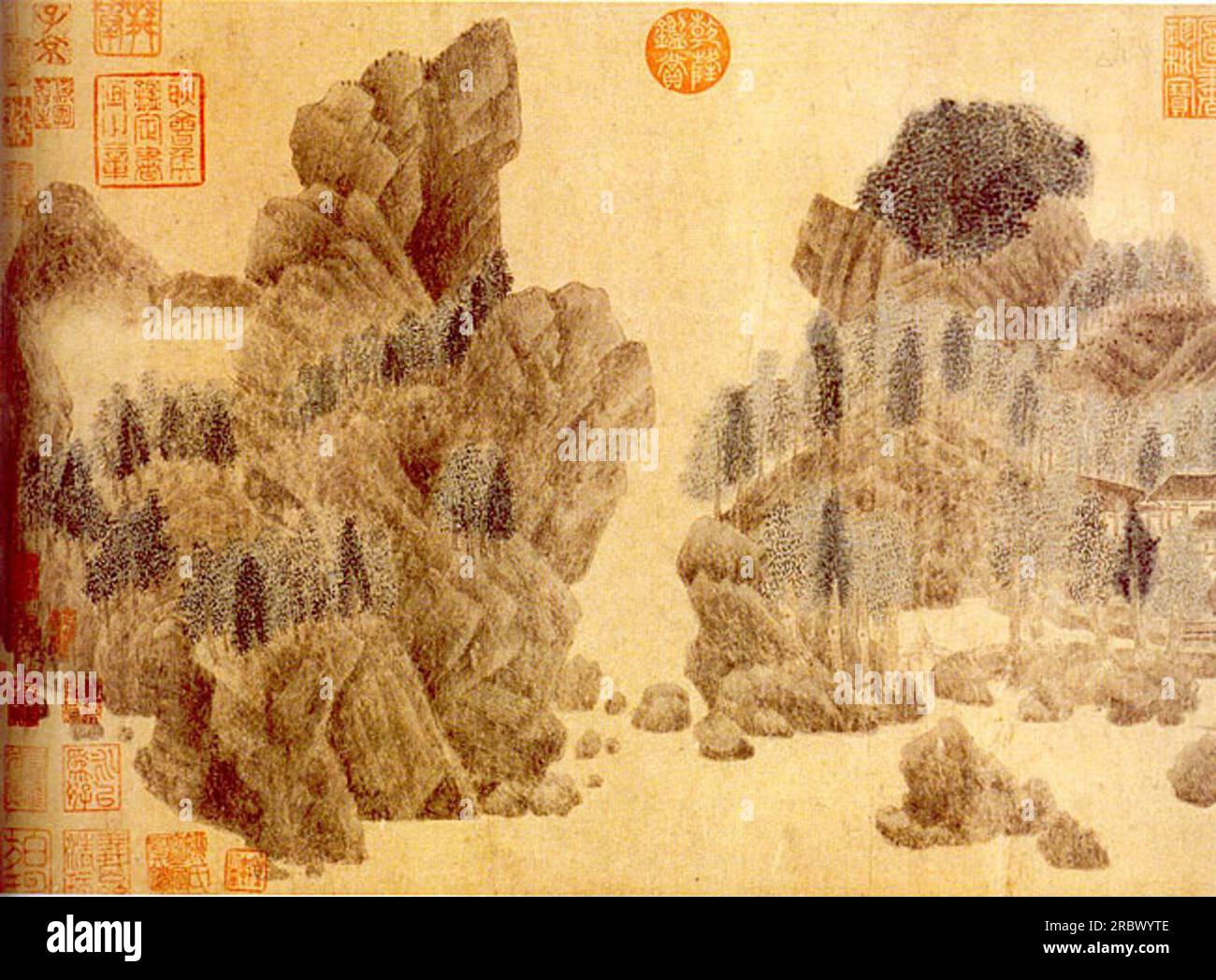 Dwelling in the Floating Jade Mountains by Qian Xuan Stock Photo - Alamy