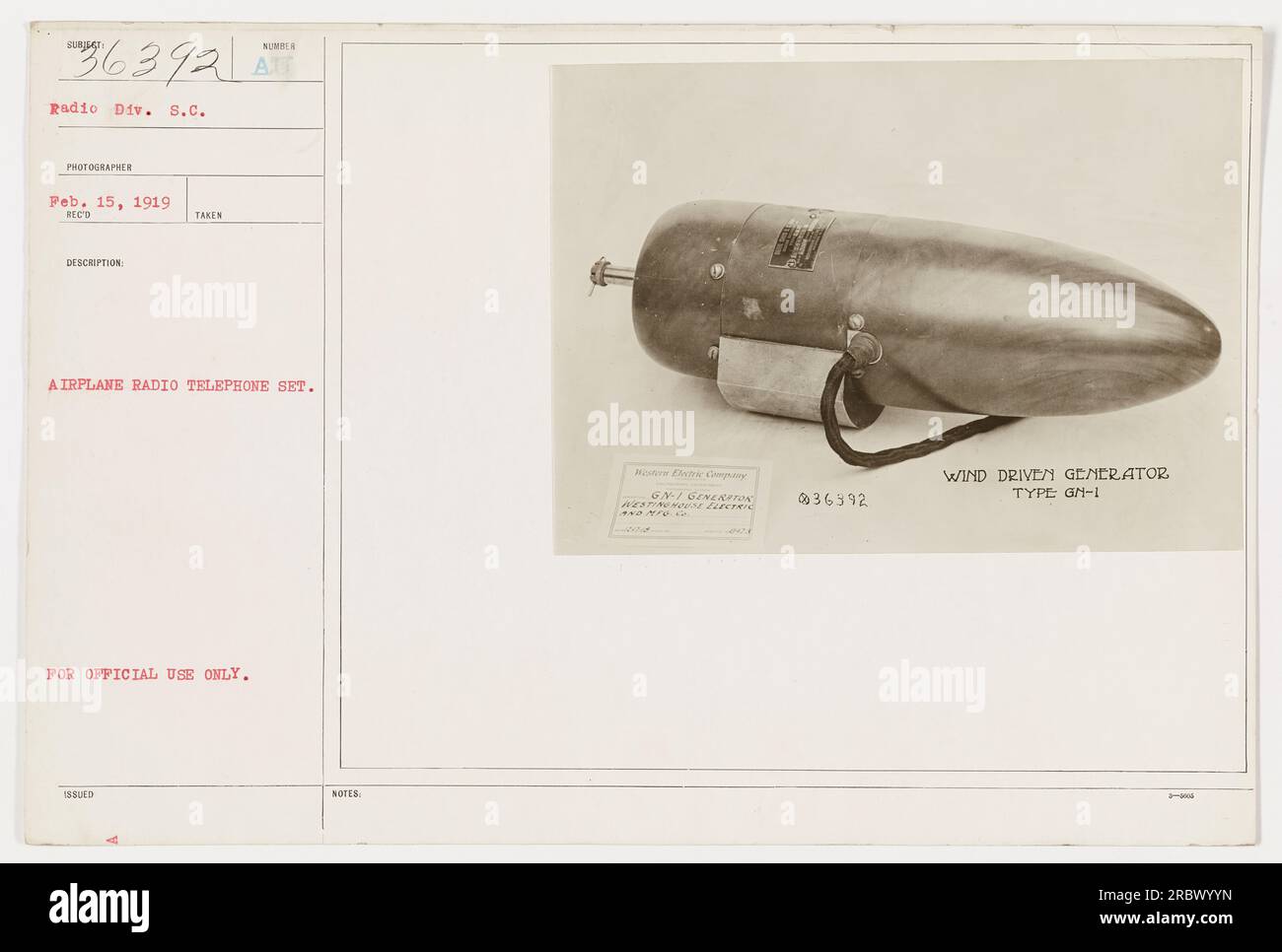 An American soldier operating a radio telephone set in an airplane ...