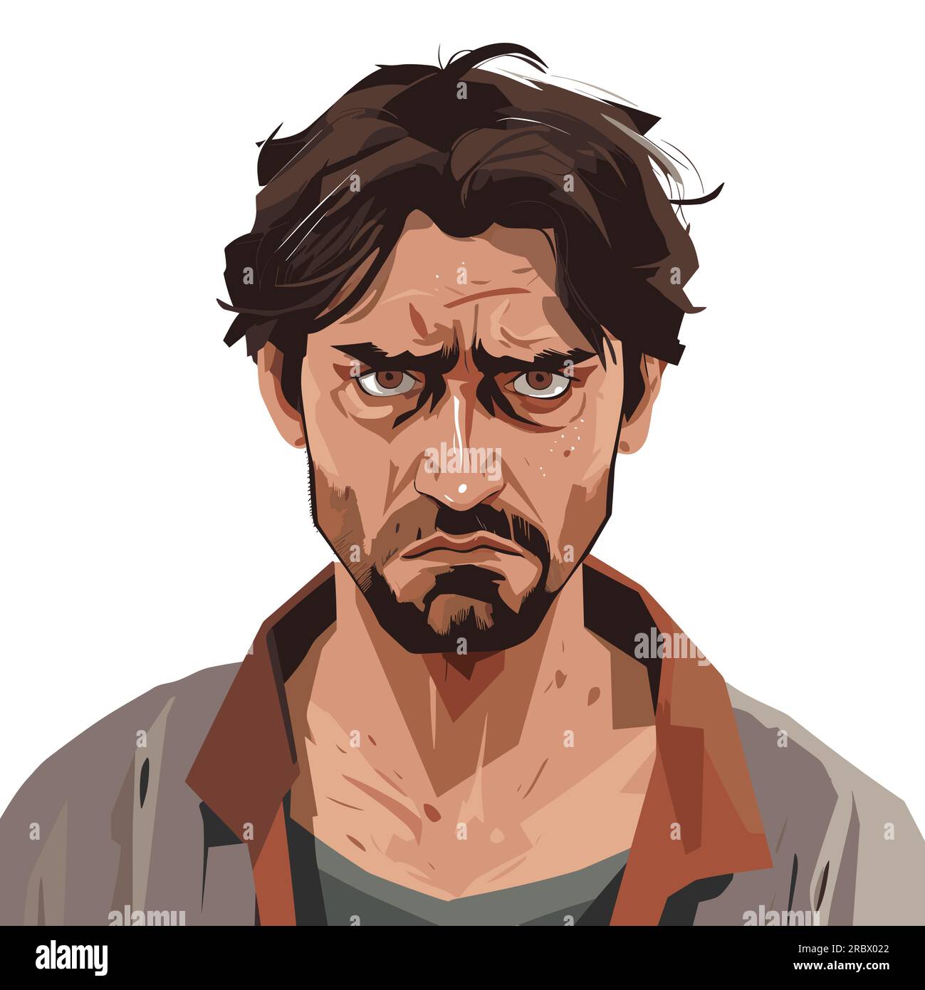 Portrait serious looking man Stock Vector Images - Alamy