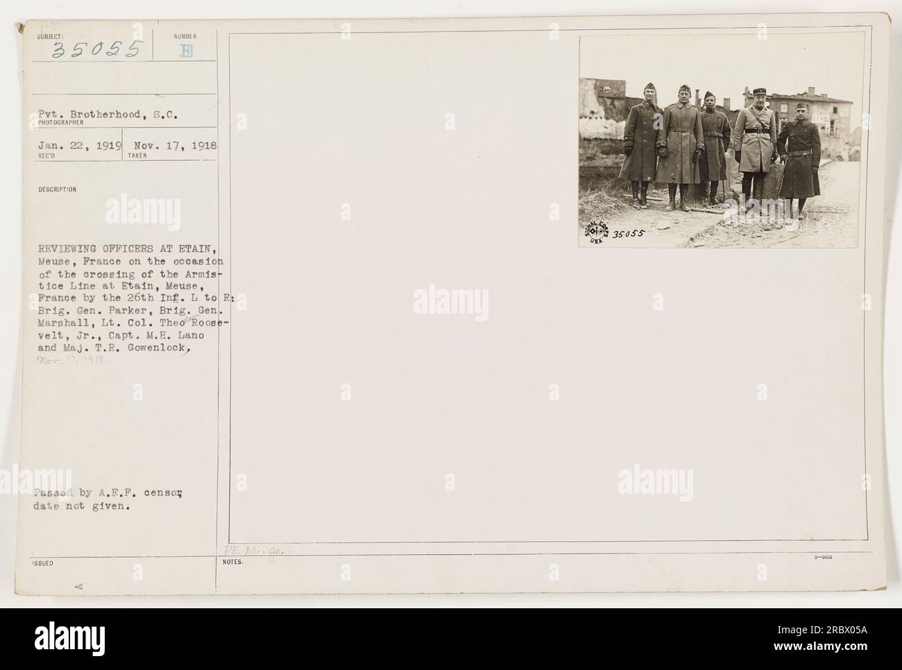 Lt col theo roosevelt hi-res stock photography and images - Alamy