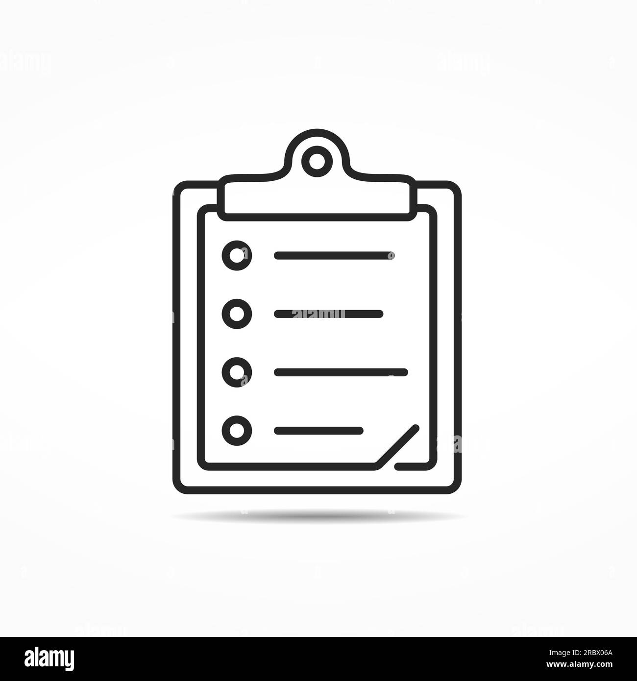 Minimal clipboard line icon, vector eps10 illustration Stock Vector Image & Art - Alamy